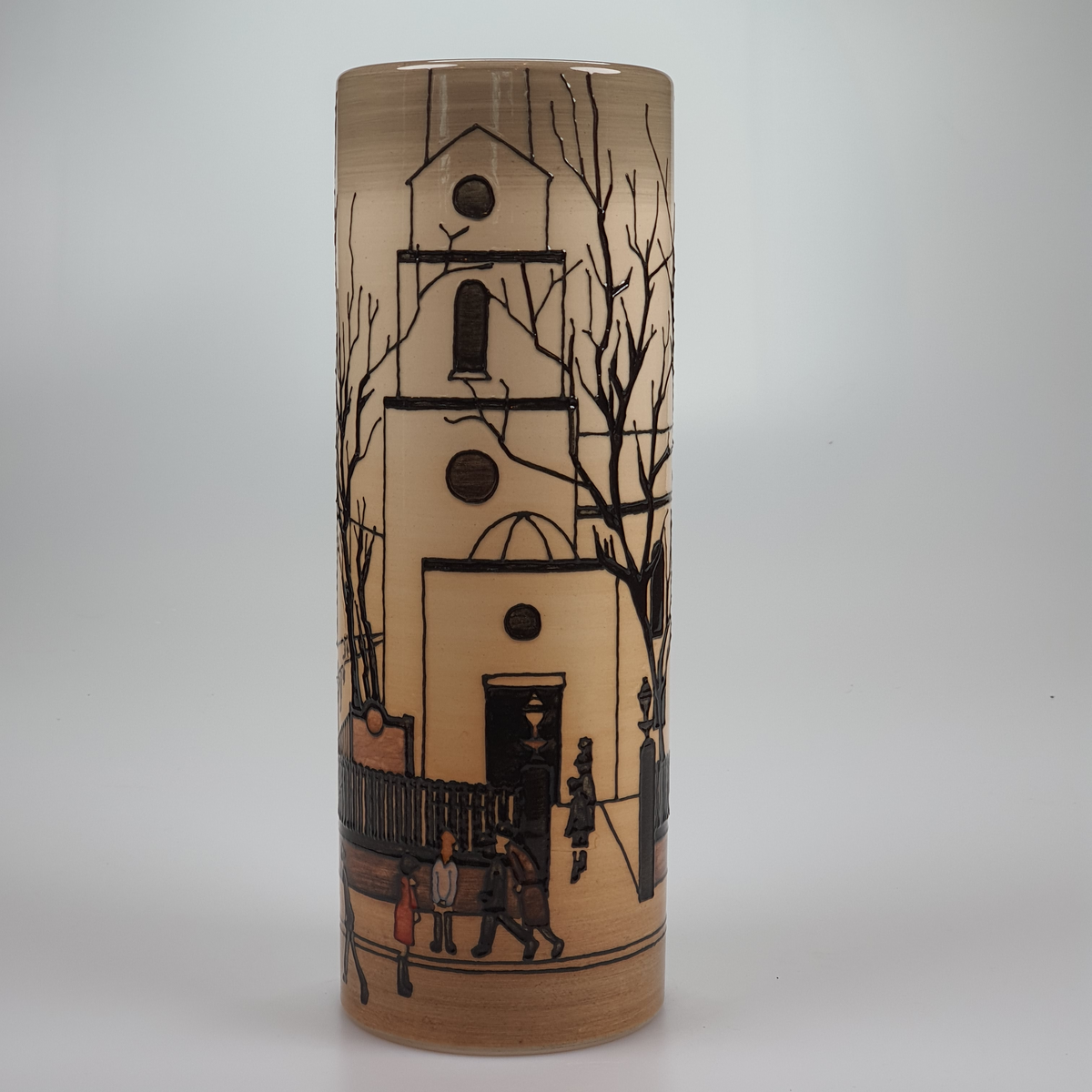 Lowry "St. Lukes Church" Limited edition 12" vase – UK Art Pottery
